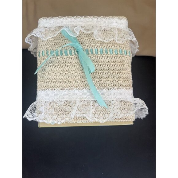 Vintage | Accents | Vintage Handstitched Laced Kleenex Box Cover ...